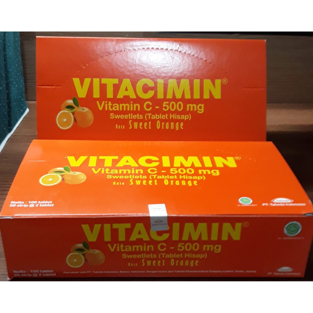 Jual Vitacimin Orange 1 box isi 100 tablet exp 2025 | Shopee Indonesia