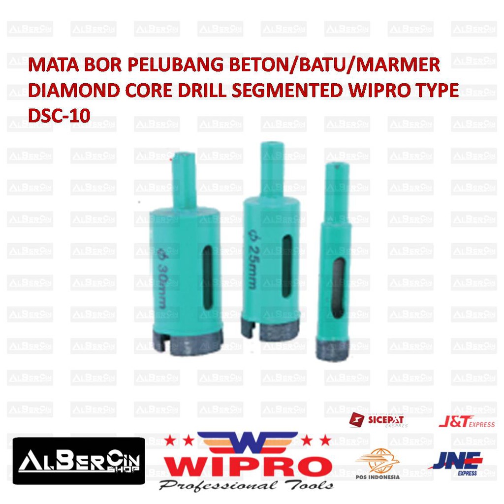 Jual 10 mm Mata Bor Pelubang Granit Diamond Core Drill Segmented WIPRO ...