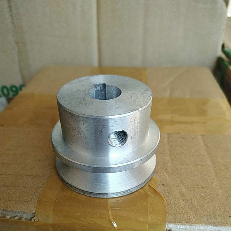 Jual Puli pulley pully A1 - 2 inch as 15 mm pully alumunium | Shopee ...