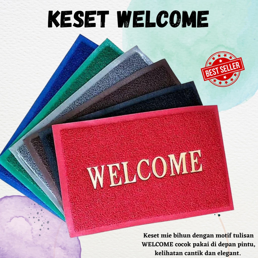 Jual KESET WELCOME TEBAL PREMIUM uk.40 x 60cm/Keset Bihun ANTISLIP ...