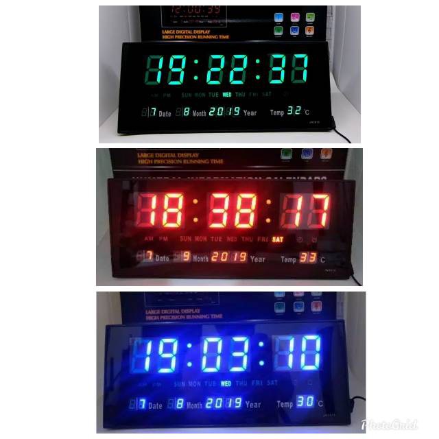 Jual Jam Dinding Digital LED JH-3615 Ukuran 36 cm x 15 cm | Shopee ...