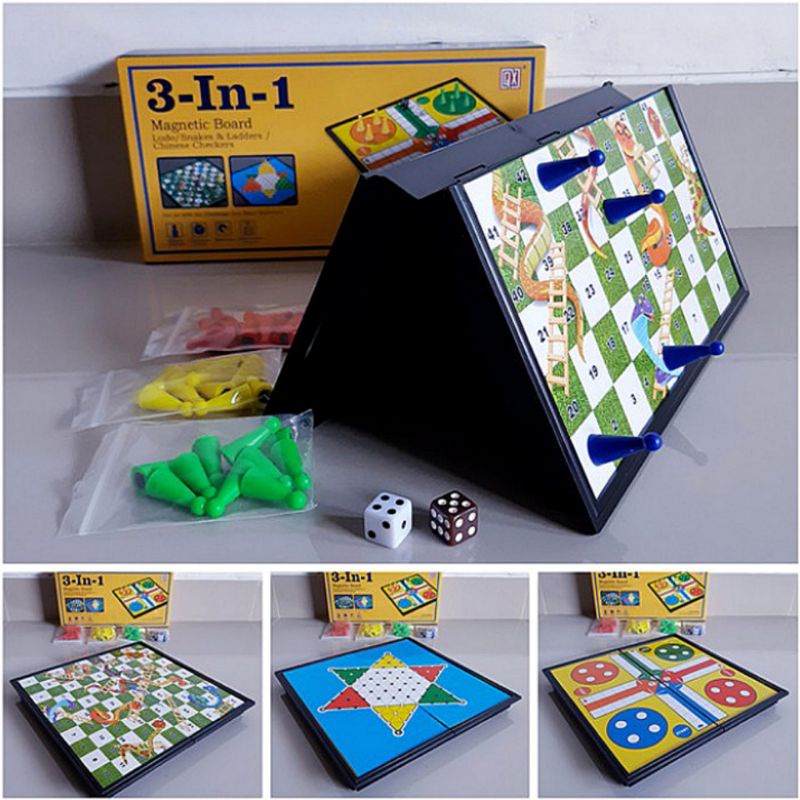 Jual Board Game Magnetic 3in1 - Mainan Papan Magnet Games Ular Tangga ...