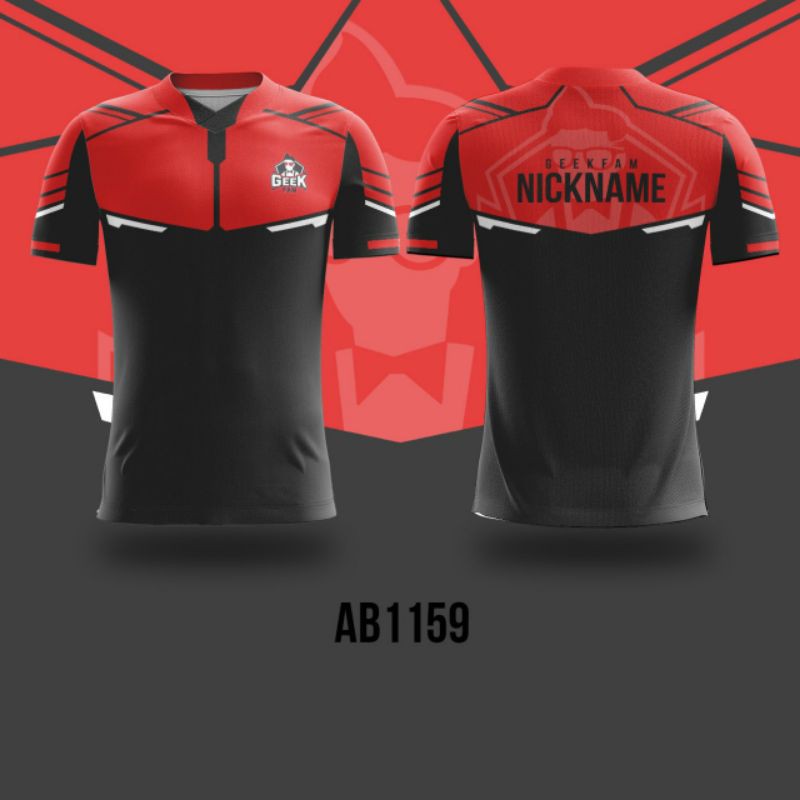 Jual Kaos Jersey Esport GEEK FAM MLBB PUBG FREE CUSTOM NICKNAME ...