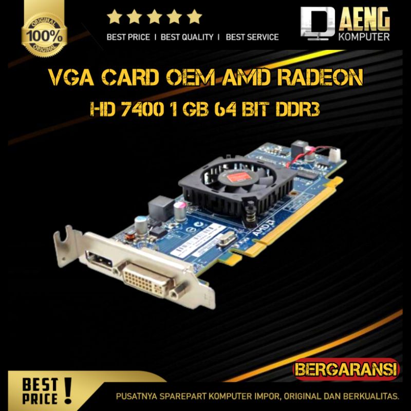 Jual Vga card oem amd Radeon HD 7400 1 gb 64 bit ddr3 Original Murah ...