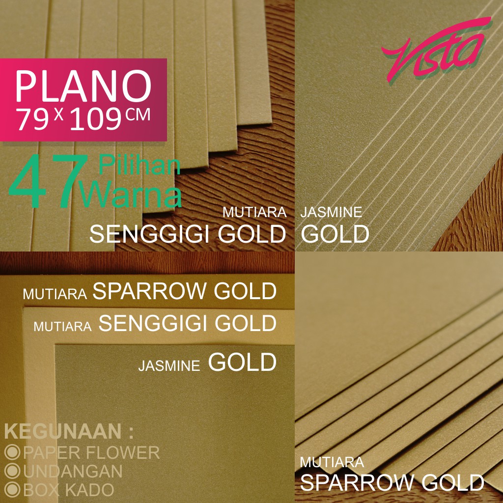 Kertas jasmine emas plano gold kuning undangan backdrop paper flower ...