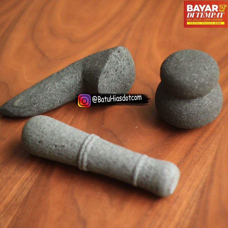 Jual Paket Lengkap Dapur Ulekan Anak Cobek dan Alu Lumpang Batu Lava ...