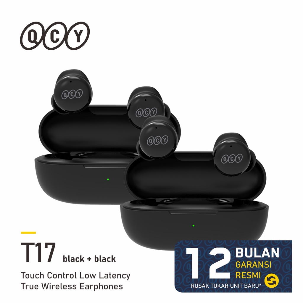 Jual QCY T17 TWS BUNDLING 2 BLACK | Shopee Indonesia