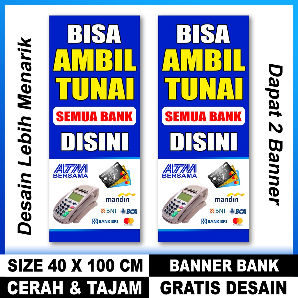 Jual BANNER BRILINK PPOB AGEN BRILINK TARIK TUNAI PAKET 2 BANNER ...