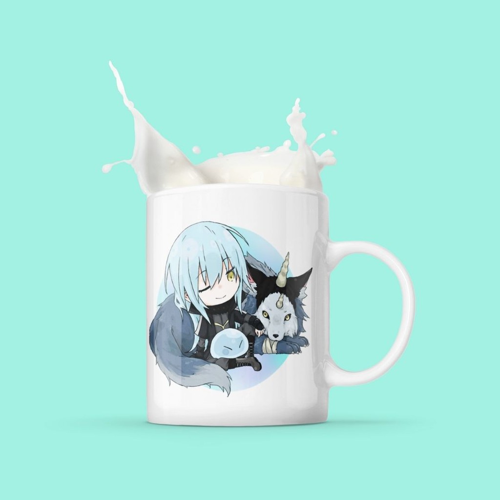 Cangkir Mug Gambar Cute Animasi Slime Rimuru Tempest | Shopee Indonesia
