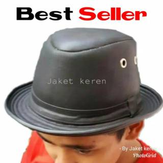 Topi tompi kulit sapi asli garut keren gagah mewah | topi laken koboy ...