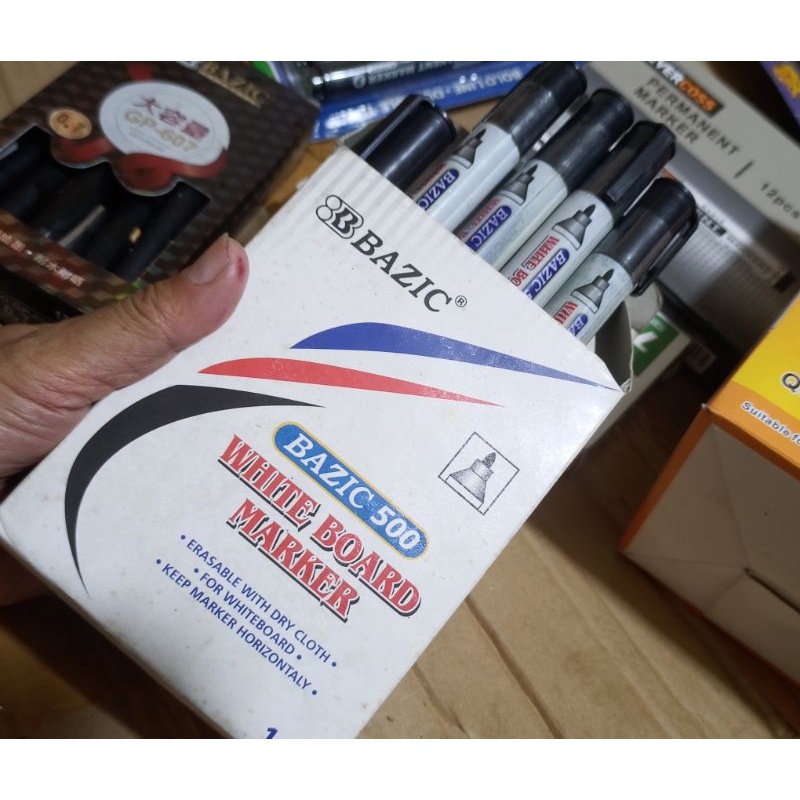 Jual 1 pack Spidol WhiteBoard Bazic 500 | Shopee Indonesia