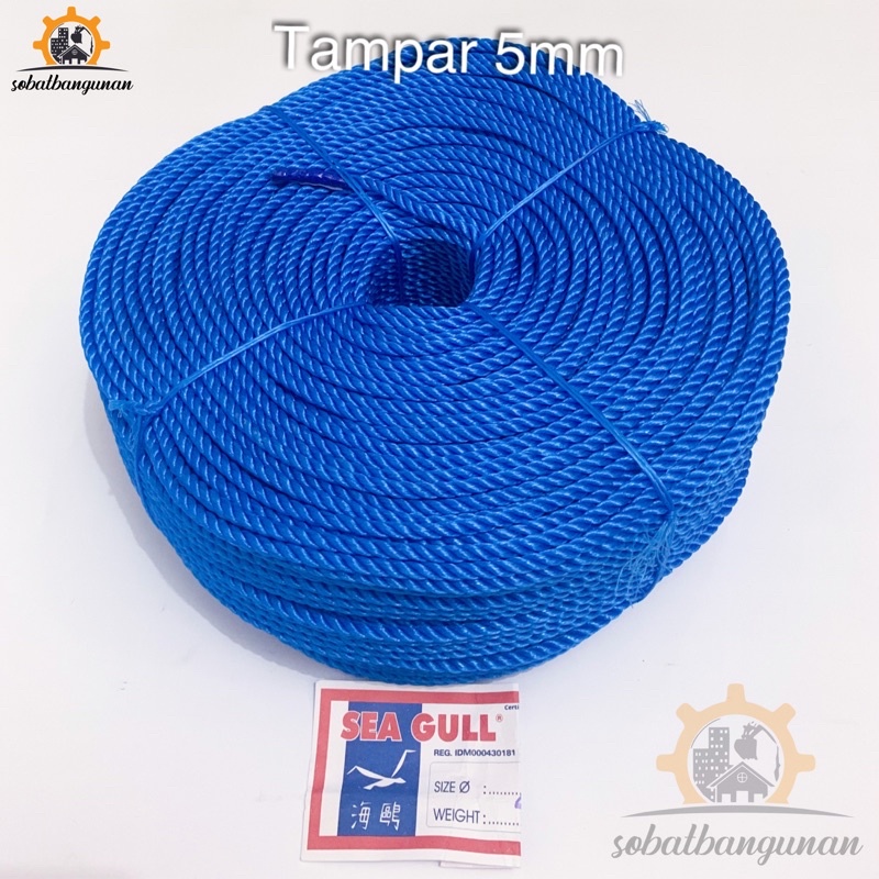Jual TALI TAMPAR PLASTIK 5MM SEAGULL (HARGA PER METER) / TALI TAMBANG ...