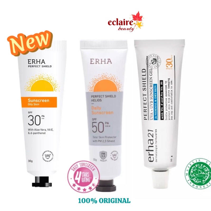 Erha Perfect Shield Helios 30 gr / Sunblock Suncreen Oily Normal SPF Wajah Erha 21 | Shopee ...