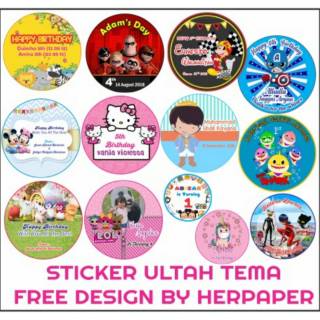 Jual Sticker ulang tahun termurah / sticker ultah / sticker label ...