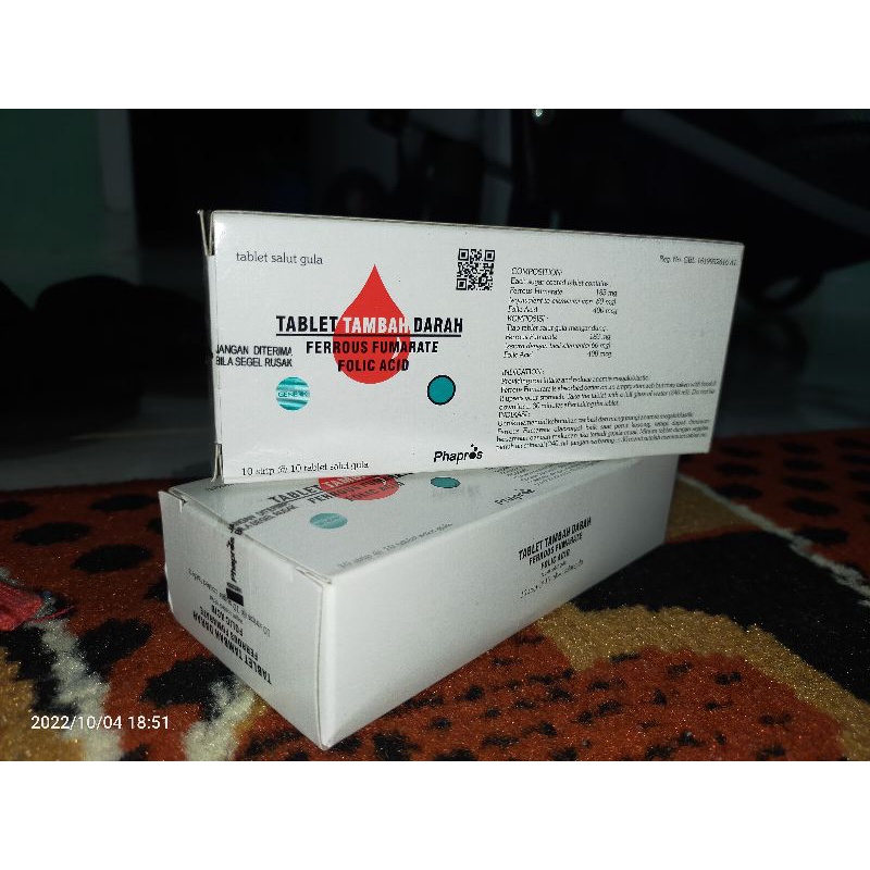 Jual Tablet Tambah Darah// Zat Besi// Asam Folat// Phapros | Shopee ...