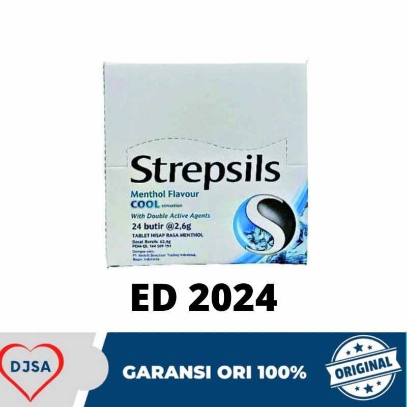 Jual Strepsil lozenges permen batuk sakit tenggorokan isi 24 cool ...