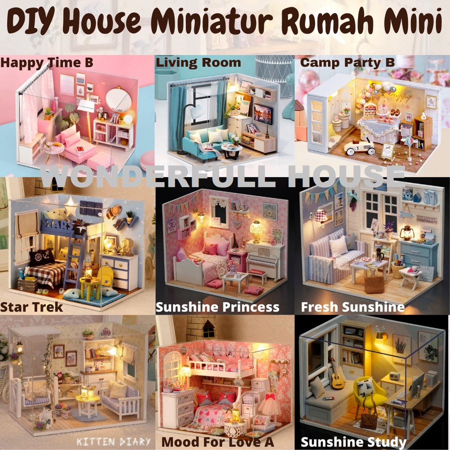Jual DIY Miniatur Rumah Mini DIY Miniature House Doll Rumah Boneka ...