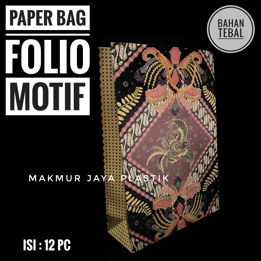 Jual PAPER BAG FOLIO MOTIF BATIK TEBAL - ISI 12 PC | Shopee Indonesia