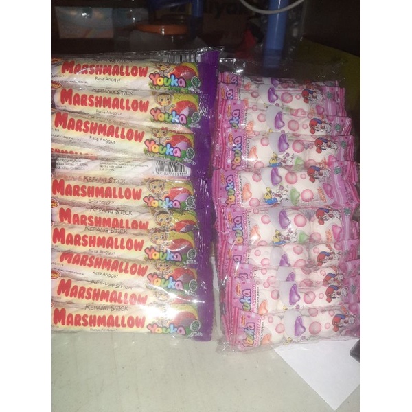 Jual Youka marshmallow bulat dan kepang 20 sachet Indonesia|Shopee ...