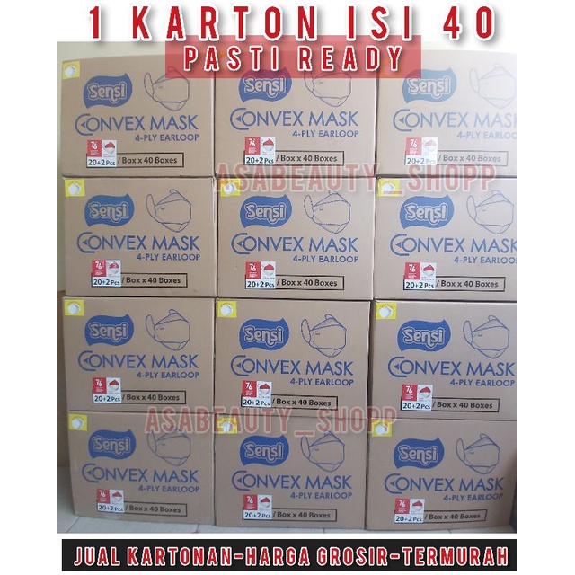 Jual Masker SENSI CONVEX 4ply JUAL 1 KARTONAN ISI 40 BOLEH MIX WARNA ... Jual Masker SENSI CONVEX 4ply JUAL 1 KARTONAN ISI 40 BOLEH MIX WARNA ...