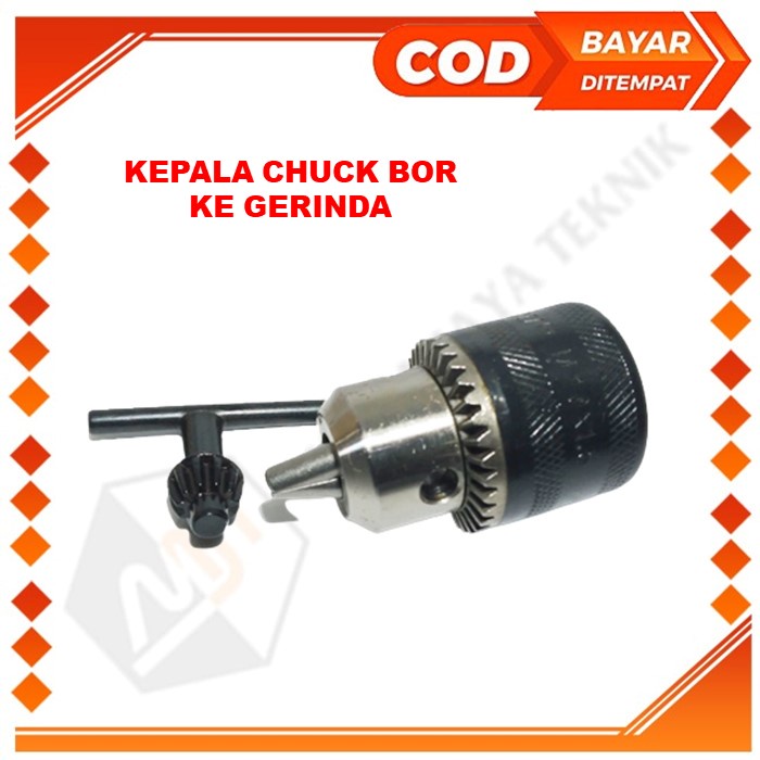 Jual Chuck Bor Di Gerinda Tangan Head Drill Chuck Kepala Bor Jadi ...