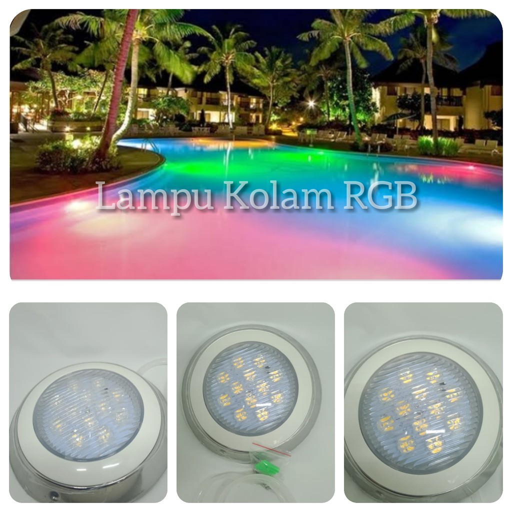 Jual Lampu Kolam Renang Swimming Pool Underwater RGB 18w 18 watt 12V DC ...