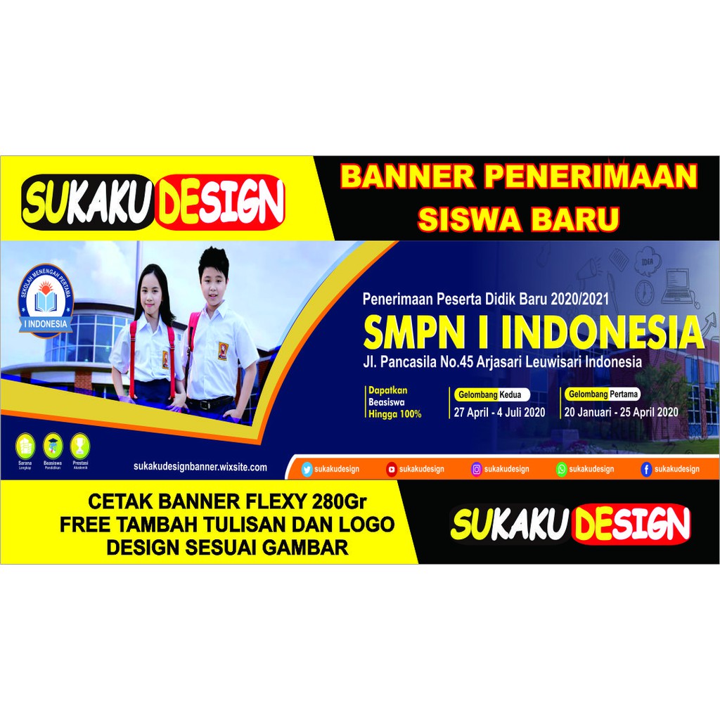 Jual Spanduk Banner Penerimaan Siswa Baru Dan Mahasiswa Shopee
