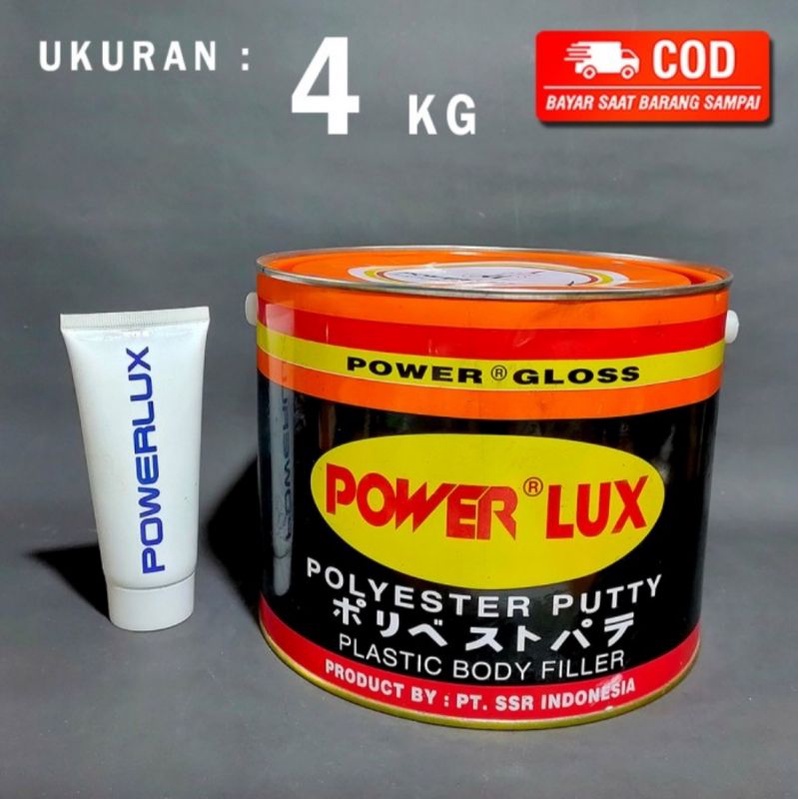 Jual Dempul plastik power lux 4 kg / dempul mobil / dempul besi ...