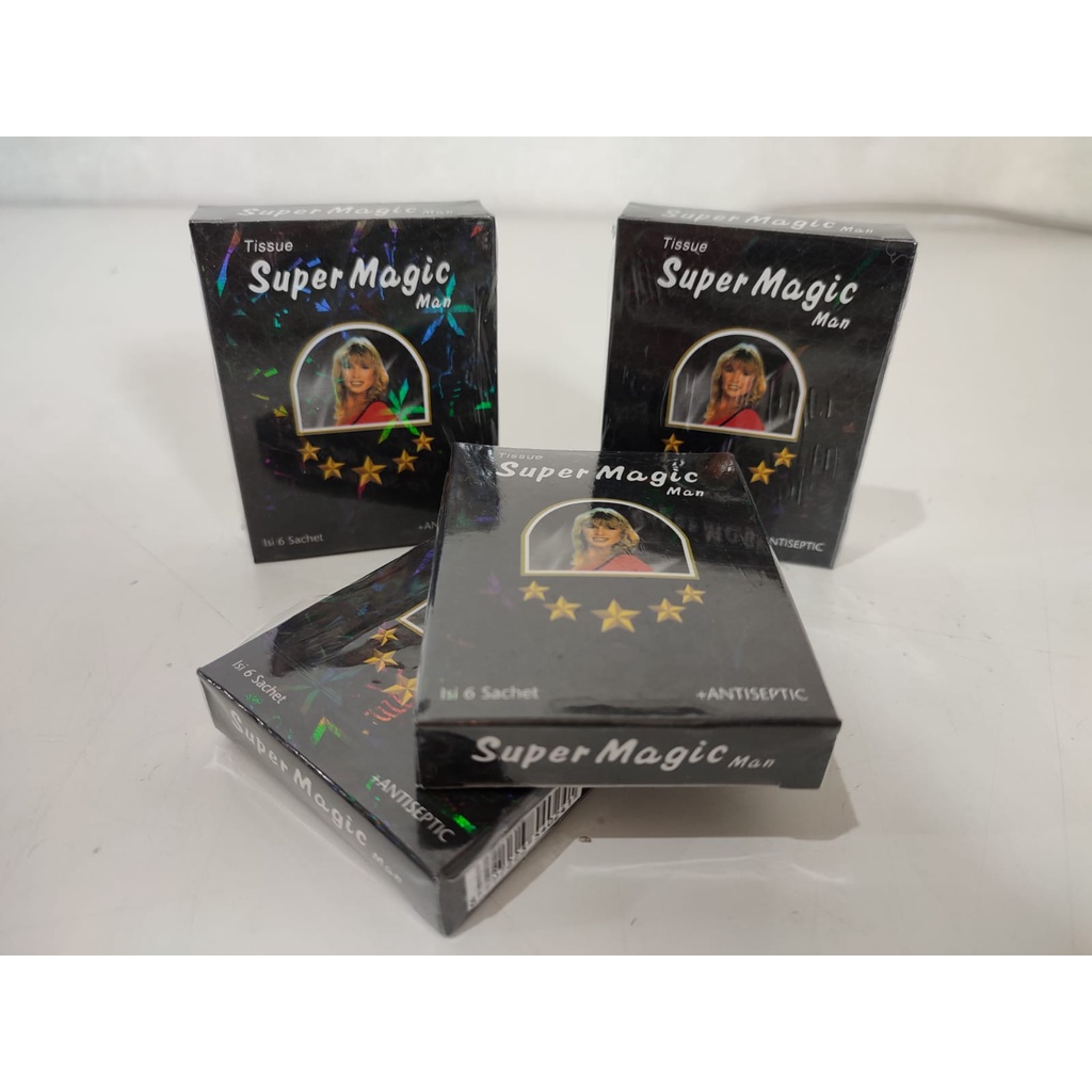 Jual TISU MAGIC / TISSUE SUPER MAGIC MAN ISI 6 SACHET ( 1 PACK ...