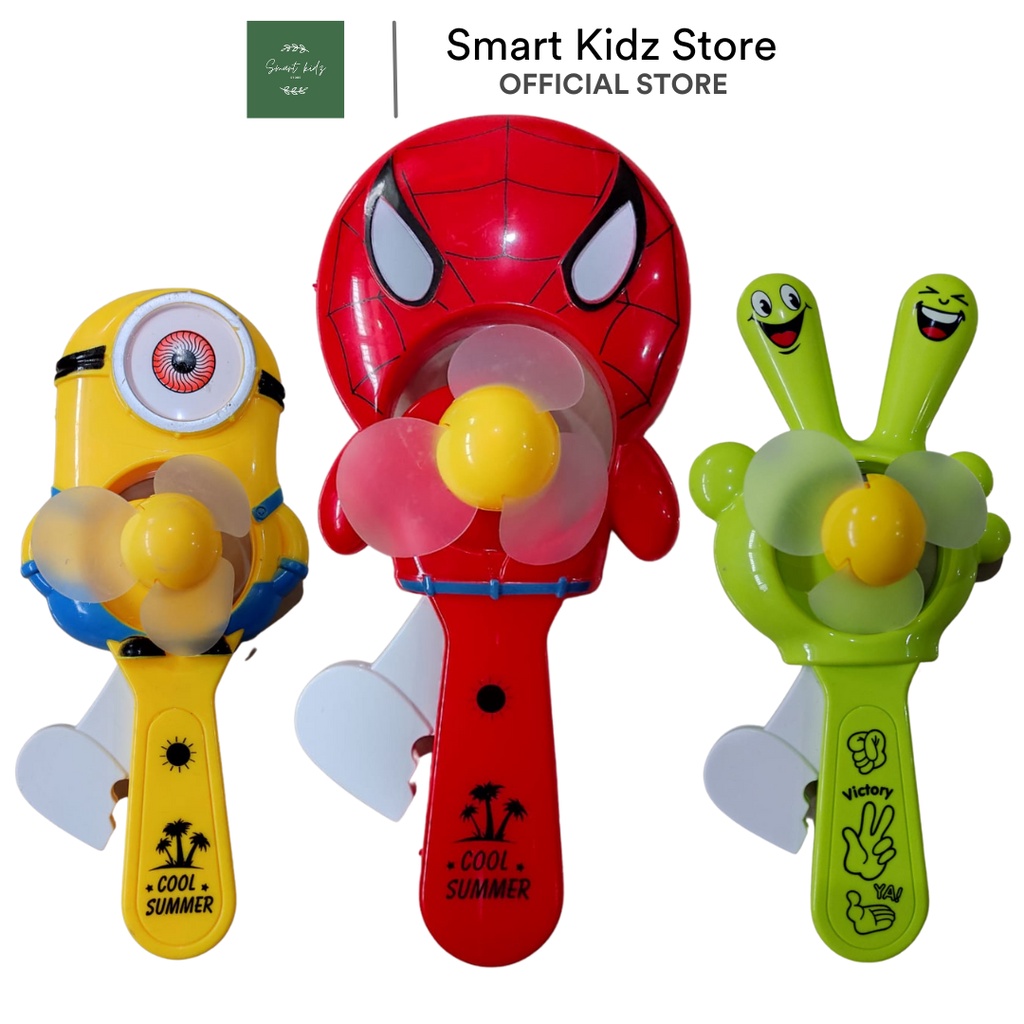 Jual Kipas Angin Genggam Tangan Manual Tekan Karakter Tanpa Baterai ...