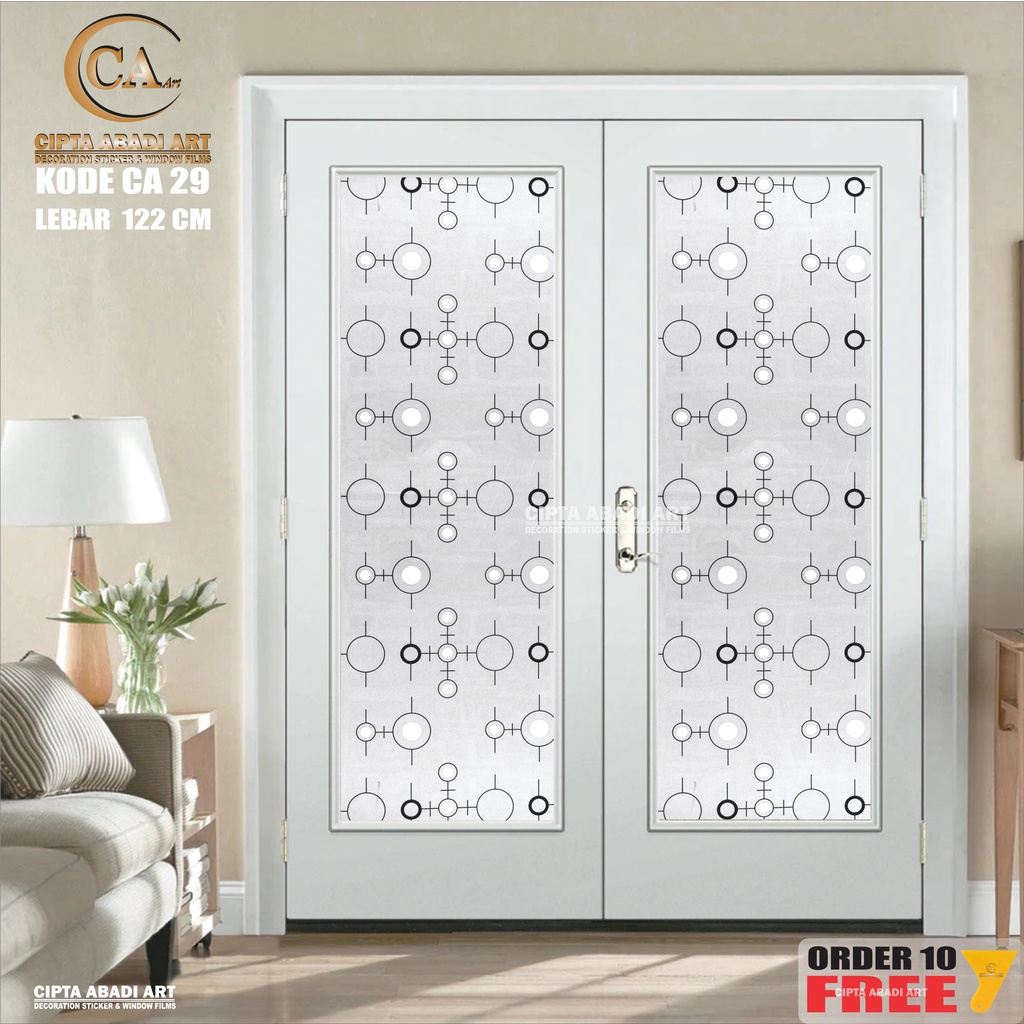 Jual Stiker Kaca Pintu Jendela Rumah Kantor Kode CA 29 L-90 CM | Shopee Indonesia