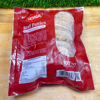 Jual Yona Beef Patties isi 10 pcs 500 Gram / Patty Daging Sapi / Halal ...
