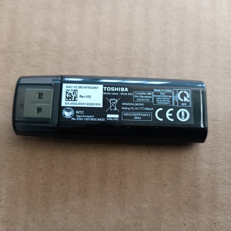 Jual TOSHIBA DUAL BAND WIRELESS LAN WLM-40U DONGLE USB WIFI TOSHIBA ...
