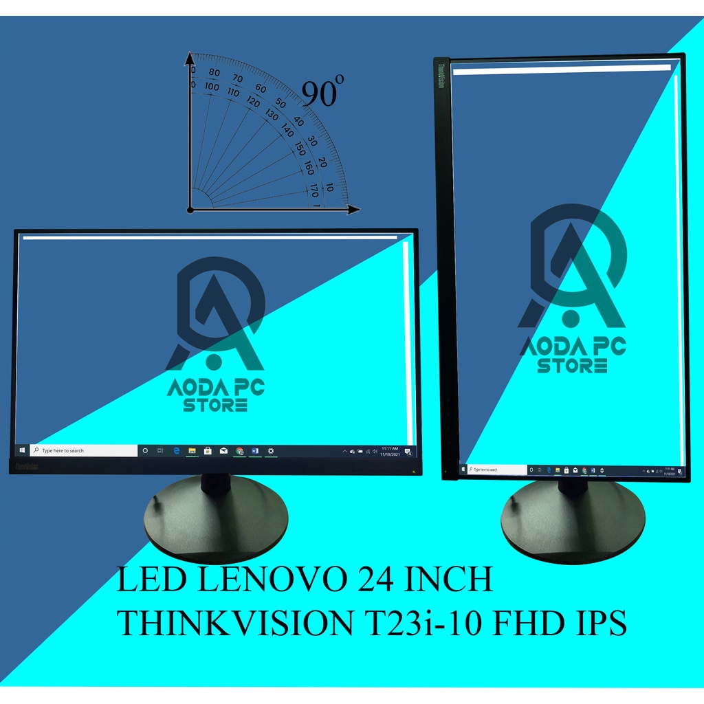 Jual MONITOR LED 24" LENOVO THINKVISION T23i-10 FHD IPS 75Hz FRAMELESS ...