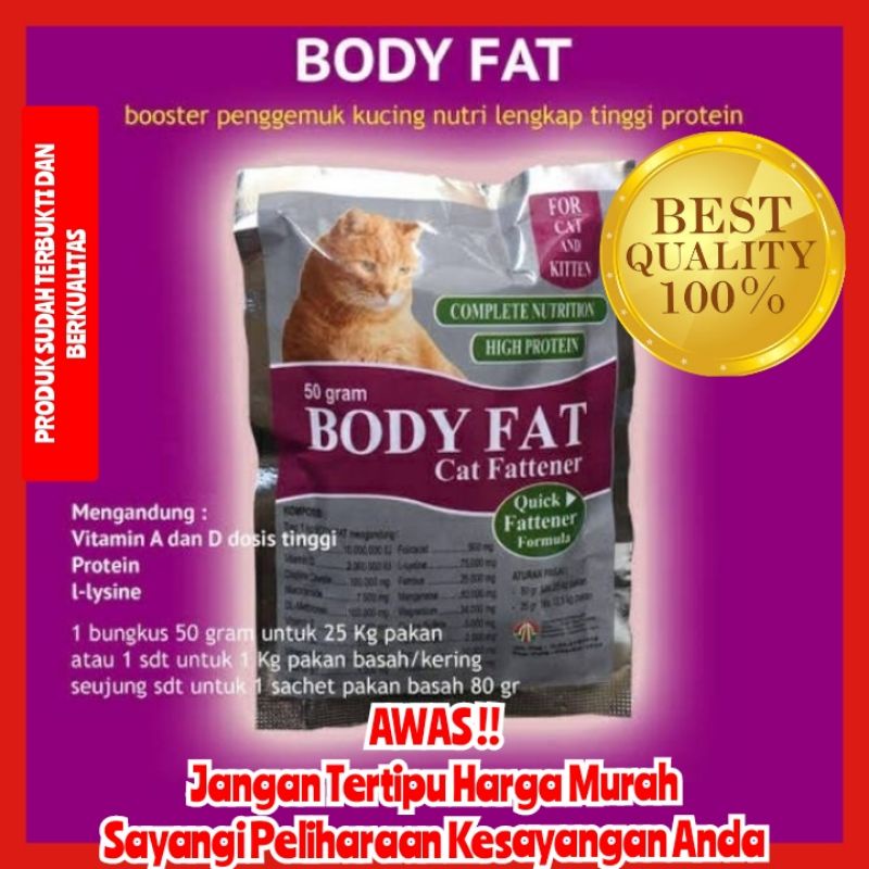 Jual Omgokil-Makanan Kucing Body Fat Cat 50g Vitamin Penggemuk Kucing ...