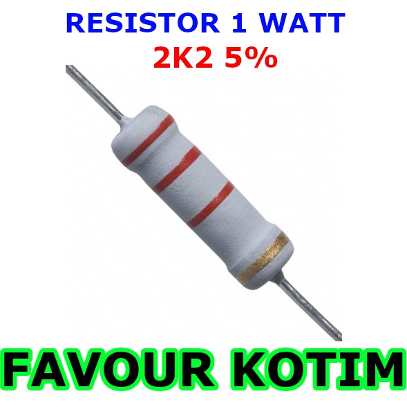 Jual RESISTOR 2K2 2.2K OHM 1 W WATT 1W 5 PERSEN FVKOTIM | Shopee Indonesia