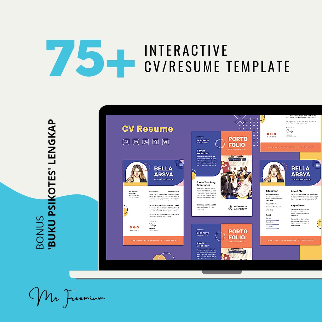 Jual The Best - 75 Premium CV Resume dan Letterhead Template | Shopee ...