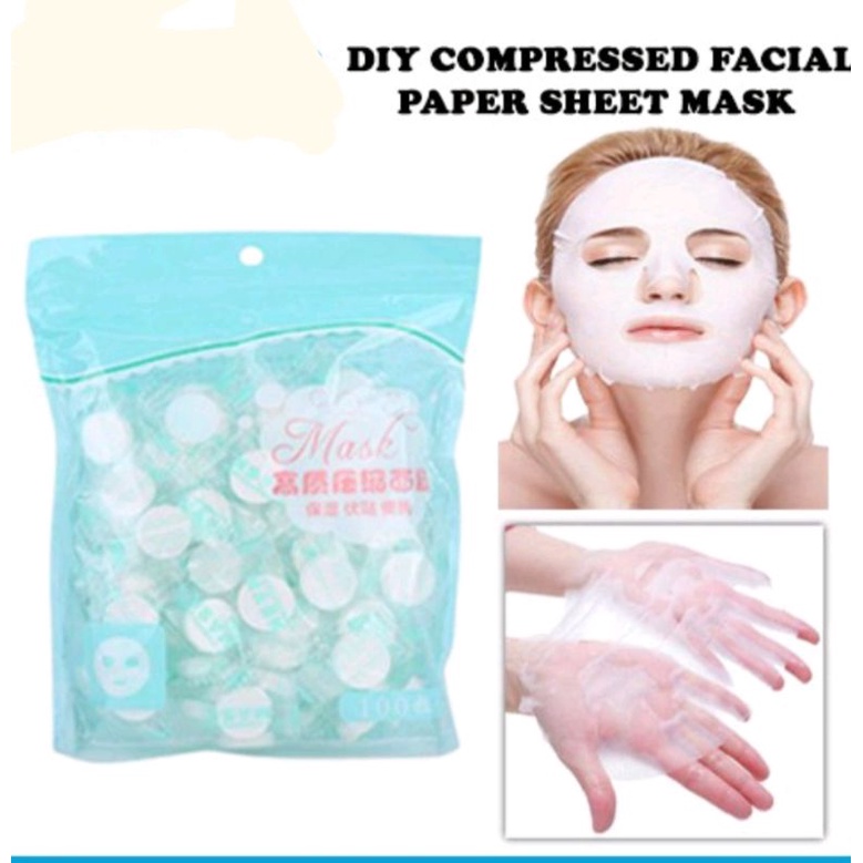 Jual Compressed Paper Mask Sheet TABLET MASKER WAJAH Topeng Facial ...