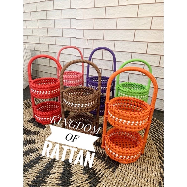 Jual (Free packing Bubble)wadah bumbu susun 2 rotan sintetis/tempat ...
