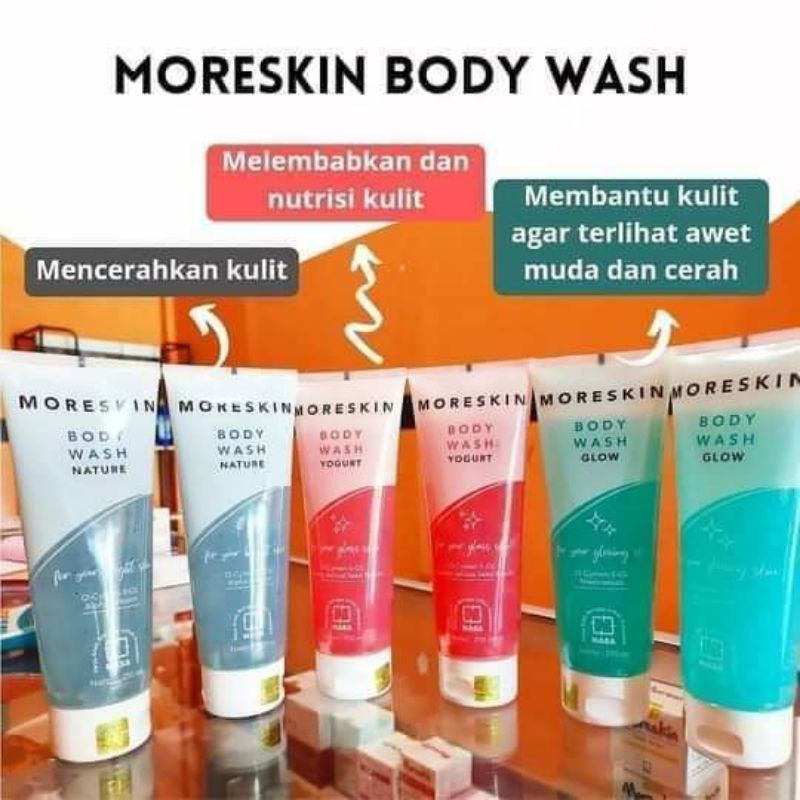 Jual moreskin body wash nasa original (natur,glow,yogurt) | Shopee ...
