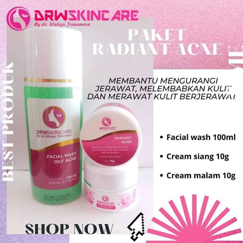Jual DRW SKINCARE PAKET RADIANT ACNE | Shopee Indonesia