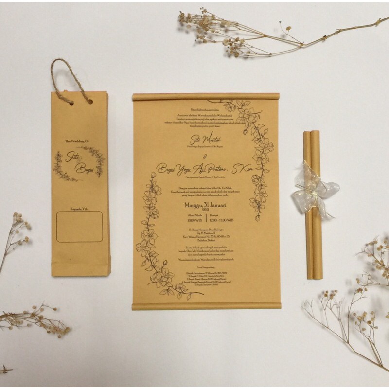Jual Undangan pernikahan klasik gulung | Shopee Indonesia