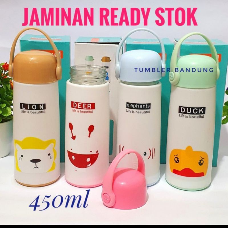 Jual botol minum animal karakter lucu botol kartun botol kaca botol ...