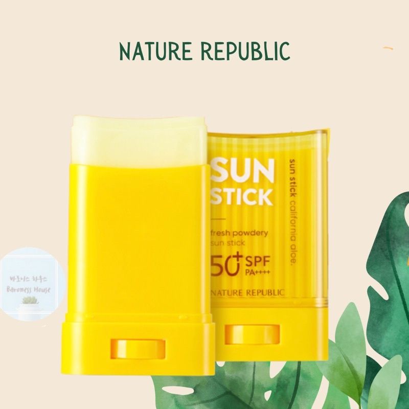 Jual Nature Republic California Aloe Fresh Powdery Sun Stick SPF 50+ PA ...