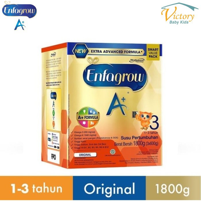 Jual Enfagrow A+ Original 1800gr - Susu Pertumbuhan Tahap 3 (1-3 Tahun ...