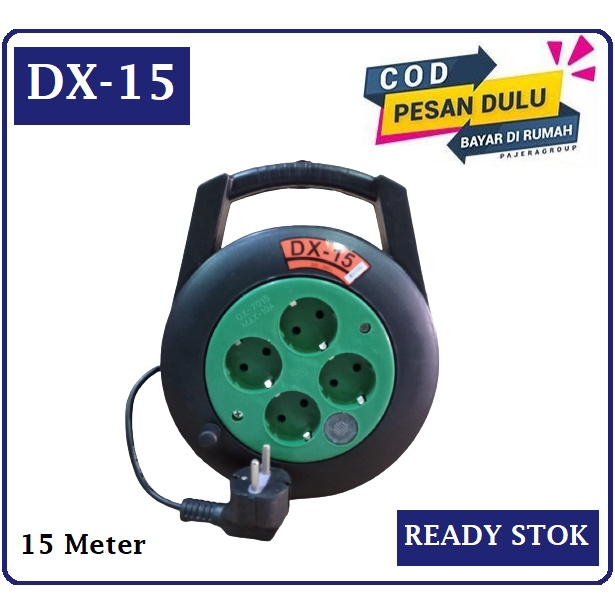 Jual Kabel Roll Gulung Modxta DX-15 Kabel Roll Gulung Panjang Kabel 15 Meter Dilengkapai Lampu ...