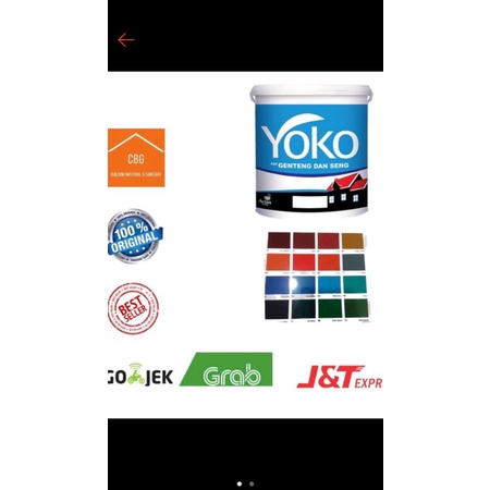 Jual Cat Genteng Merk Yoko By Avian stok hanya warna Chili Red | Shopee ...