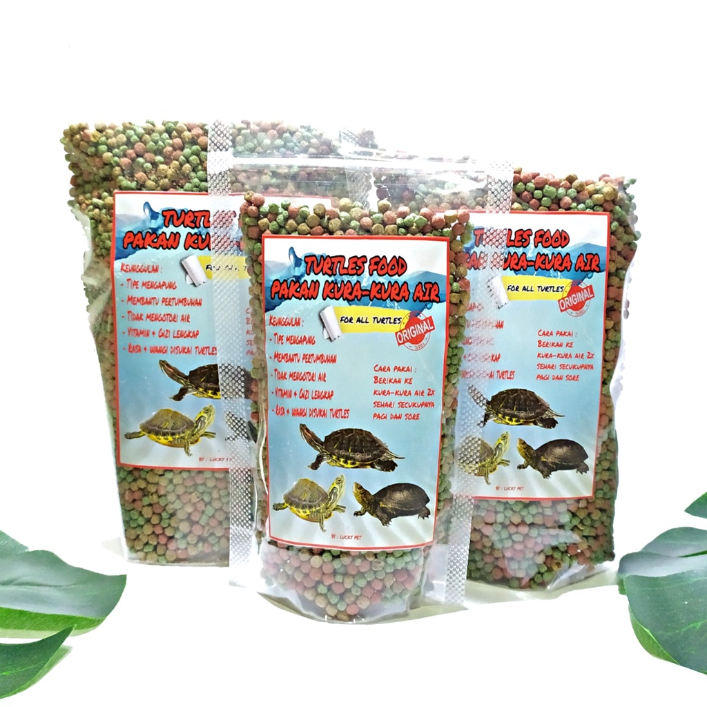 Jual [BEST SELLER] TERMURAH TRIPLE COLOR Makanan pelet pakan kura-kura ...