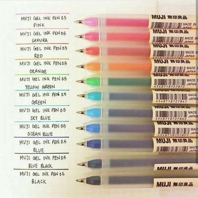 MUJI GEL PEN COLOR 0.5 | Shopee Indonesia