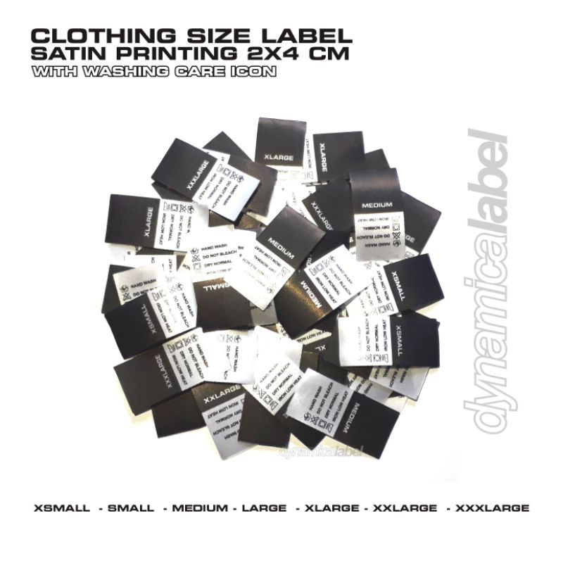 Jual Label Size Side Label Slip Ukuran Pakaian - Label Ukuran Baju ...